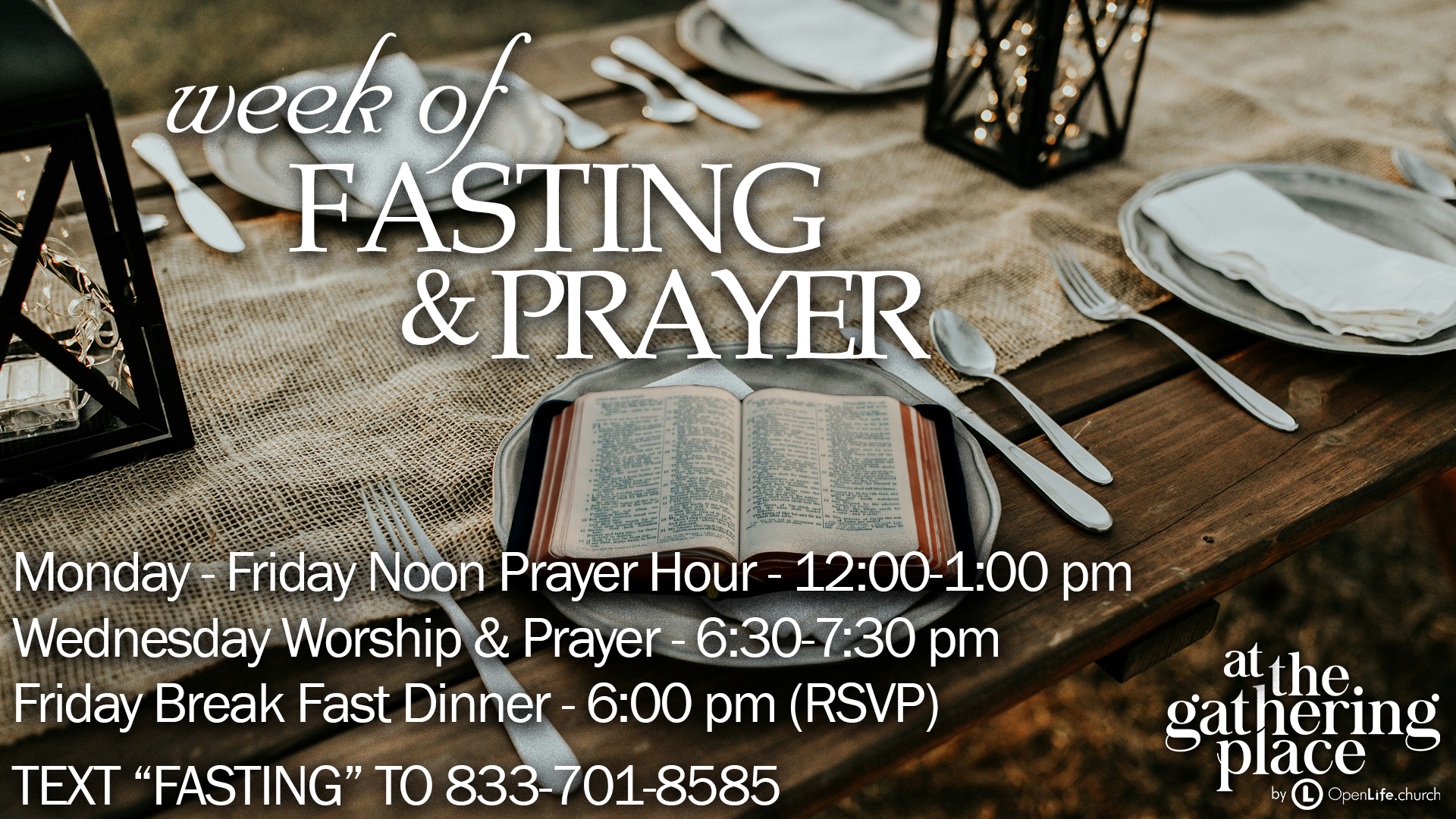 2026 Week of Fasting & Prayer | Open Life Church