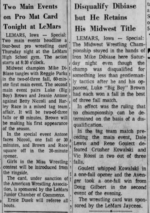 Reasons for Hope - 1968 Match History