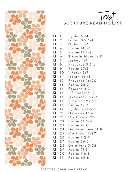 Sweet To The Soul Ministries - Scripture Reading Lists