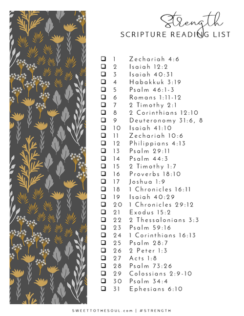 Sweet To The Soul Ministries - Scripture Reading Lists
