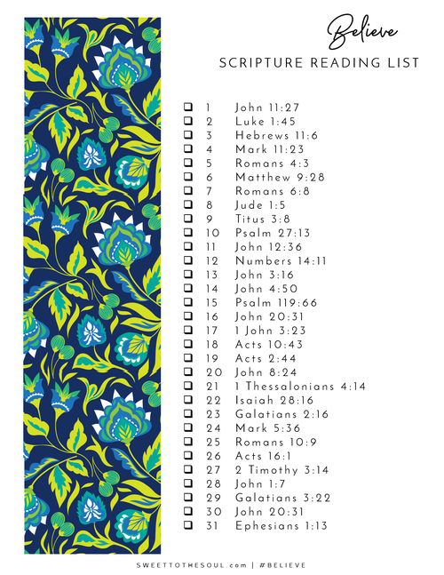 Sweet To The Soul Ministries - Scripture Reading Lists