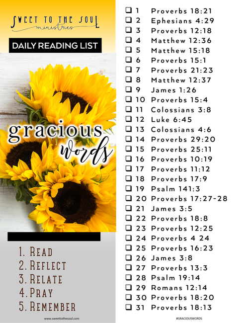 Sweet To The Soul Ministries - Scripture Reading Lists