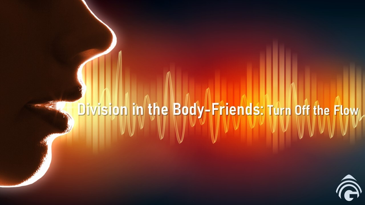 DIVISION IN THE BODY-FRIENDS: Turn Off the Flow | Genesis Bible ...