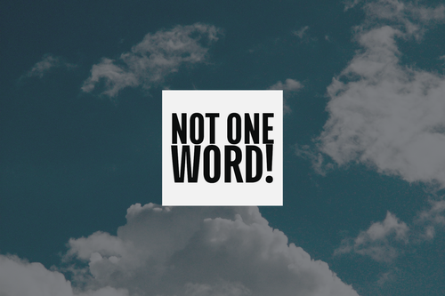 Not ONE Word! | Genesis Bible Fellowship Church