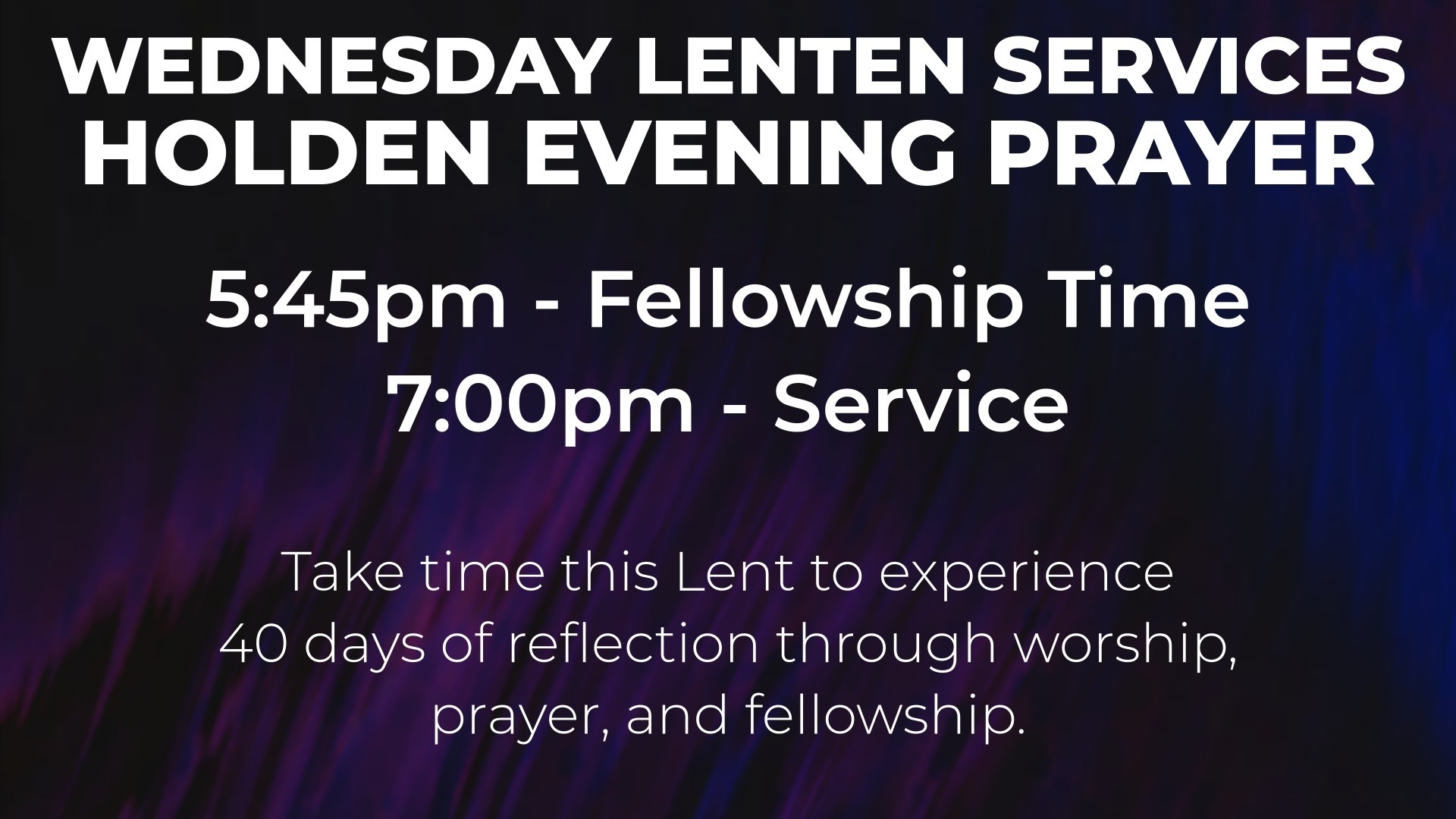 Wednesday Lenten Services | All Saints Lutheran Church