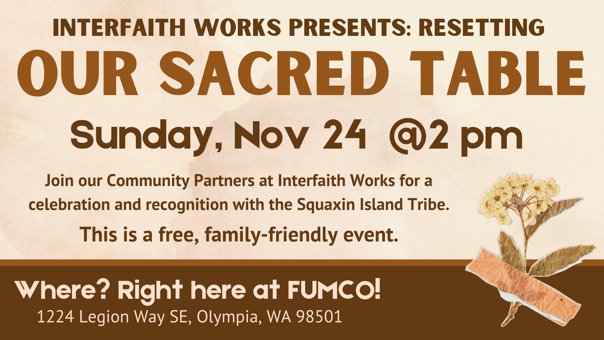 Resetting the Sacred Table | First United Methodist Church of Olympia