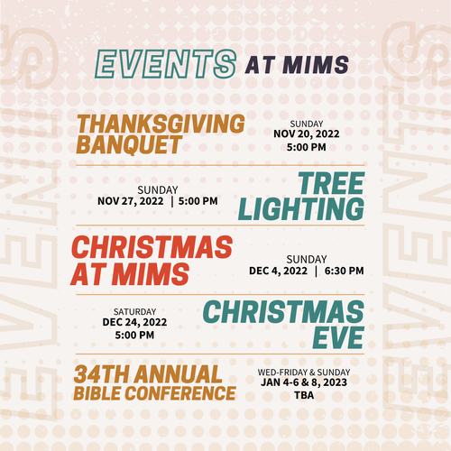 Mims Baptist Church - Events