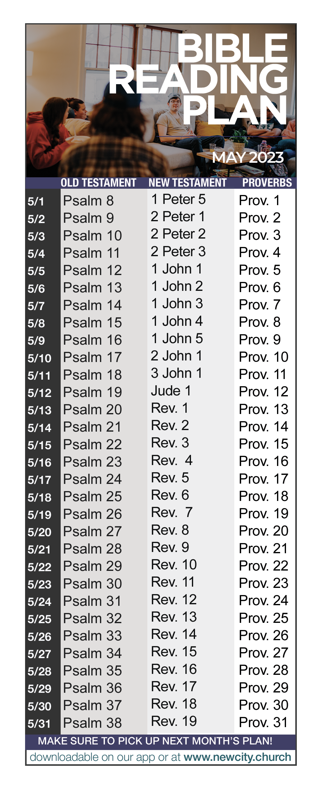 New Church Bible Reading Plan