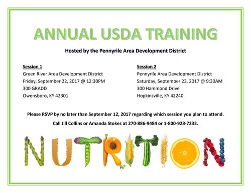 USDA Children & Adult Care Food Program Annual Training | Pennyrile ...