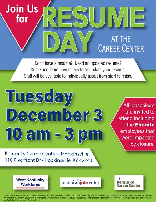 Resume Day | West Kentucky Workforce Board